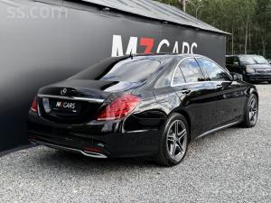 Black Mercedes-Benz S 350 2014 in Riga, with an engine capacity of 3.00 L and mileage of 184 thousand km for 25990 €, photo 5 on AUTOMOTO.COM.LV