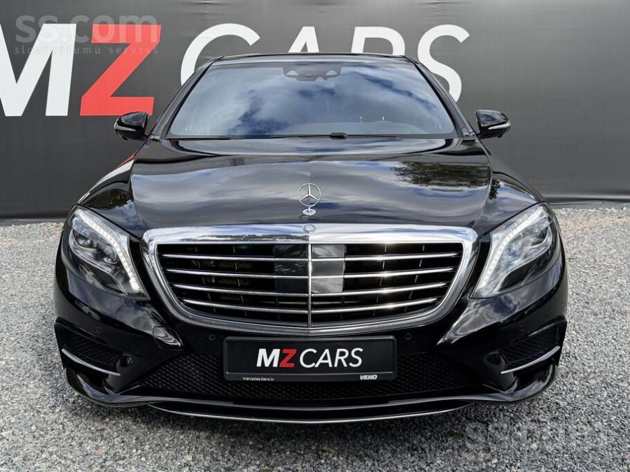 Black Mercedes-Benz S 350 2014 in Riga, with an engine capacity of 3.00 L and mileage of 184 thousand km for 25990 €, photo 6 on AUTOMOTO.COM.LV