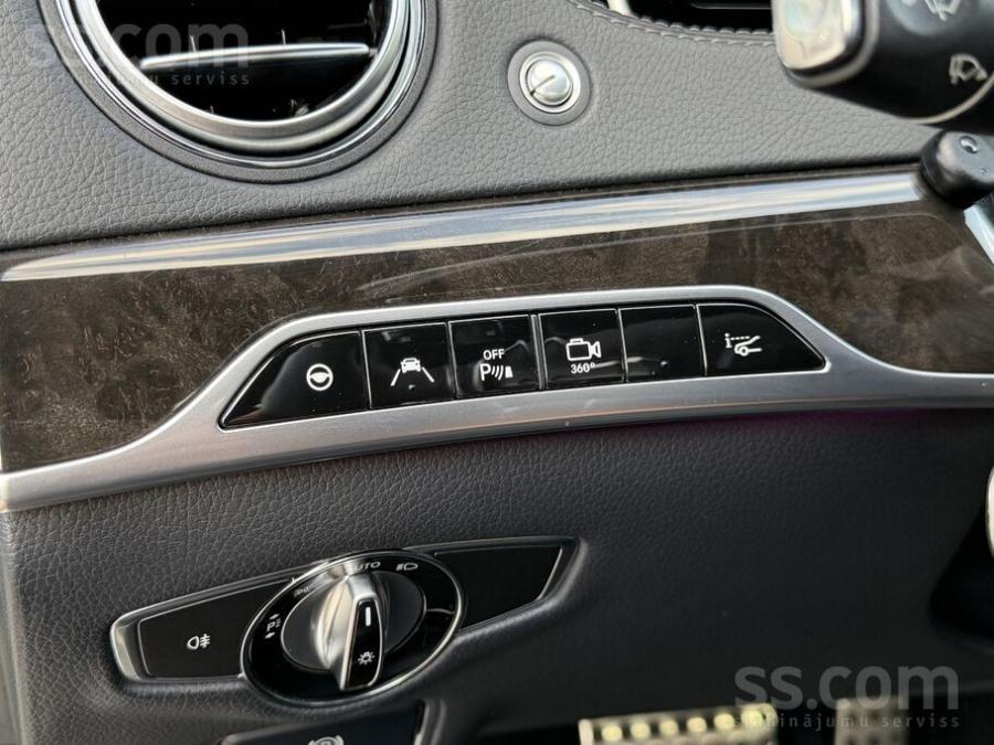 Black Mercedes-Benz S 350 2014 in Riga, with an engine capacity of 3.00 L and mileage of 184 thousand km for 25990 €, photo 13 on AUTOMOTO.COM.LV