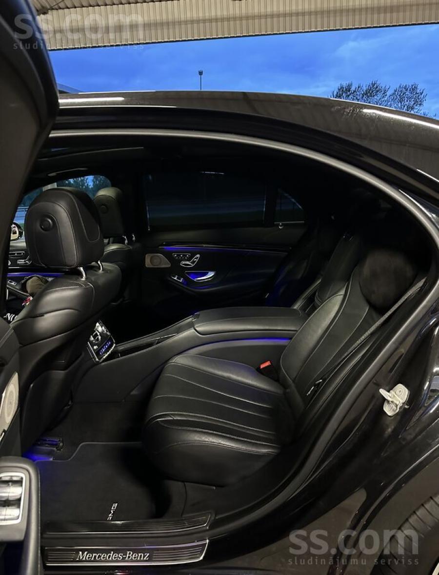 Melns Mercedes-Benz S 350 2014 Rīga, ar dzinēja tilpumu 3.00 L un nobraukumu 198 tūkst. km par 32700 €, foto 15 vietnē AUTOMOTO.COM.LV