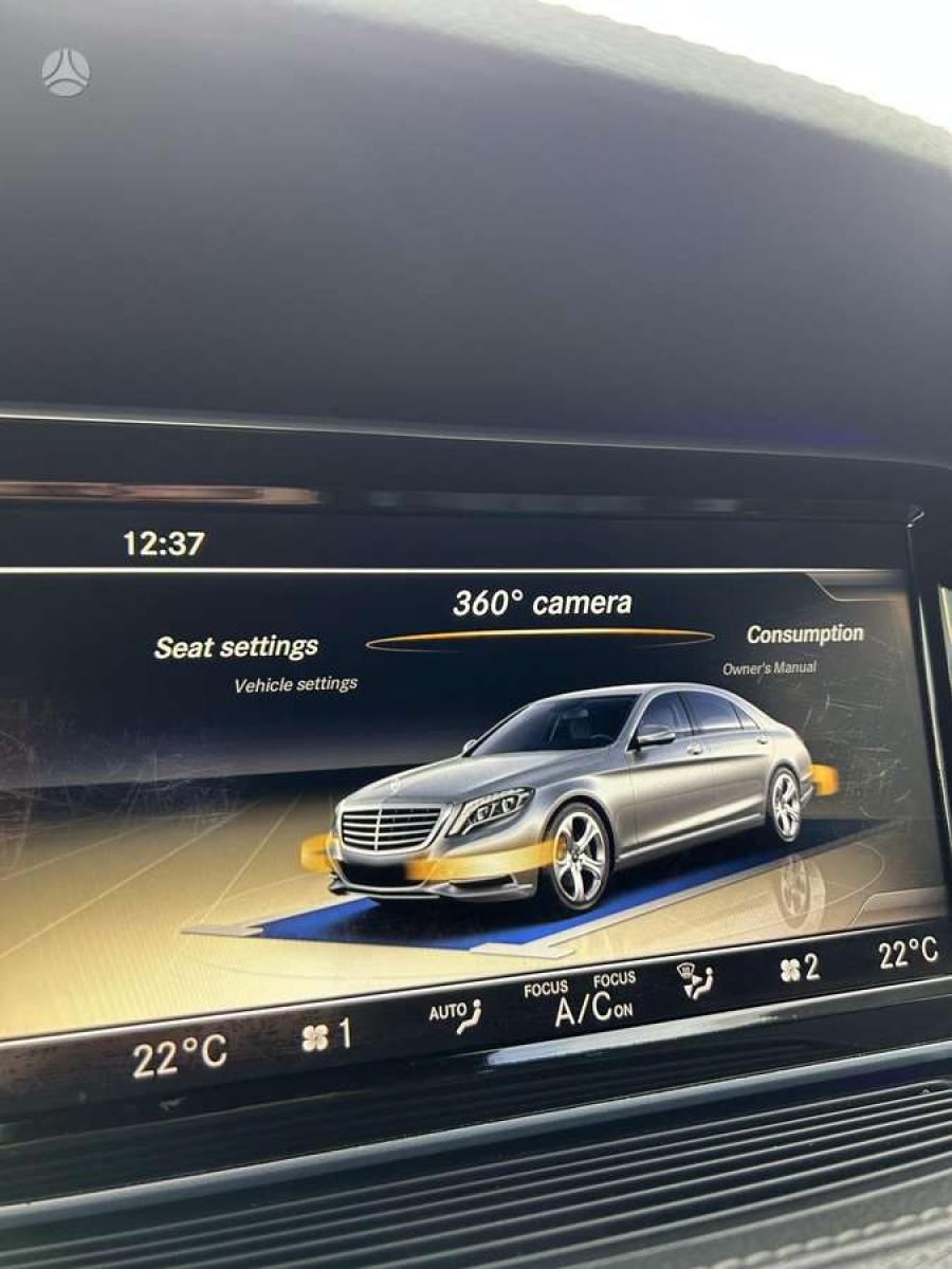 Black Mercedes-Benz S 350 2014 in Klaipeda, with an engine capacity of 2.99 L and mileage of 299 thousand km for 22500 €, photo 27 on AUTOMOTO.COM.LV