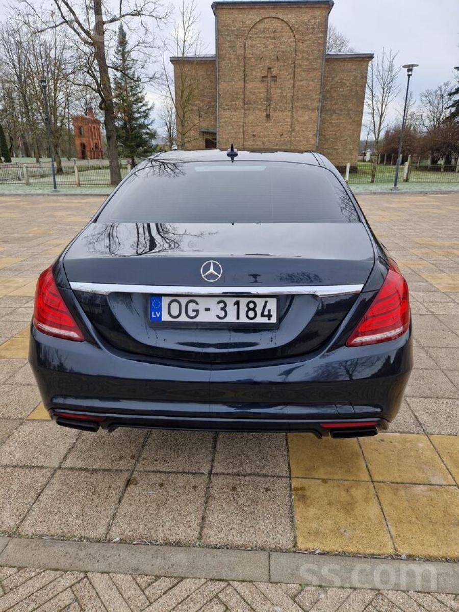 Black Mercedes-Benz S 350 2015 in Jekabpils, with an engine capacity of 3.00 L and mileage of 320 thousand km for 16000 €, photo 8 on AUTOMOTO.COM.LV