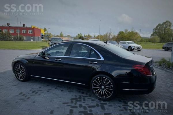 Black Mercedes-Benz S 350 2015 in Telschi, with an engine capacity of 3.00 L and mileage of 249 thousand km for 20399 €, photo 10 on AUTOMOTO.COM.LV