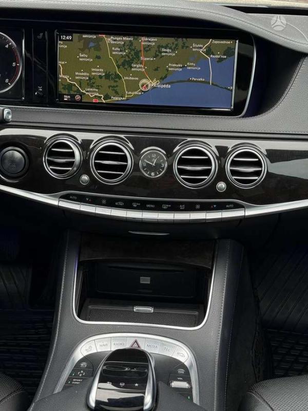Melns Mercedes-Benz S 350 2015 Klaipėda, ar dzinēja tilpumu 2.99 L un nobraukumu 274 tūkst. km par 23800 €, foto 10 vietnē AUTOMOTO.COM.LV