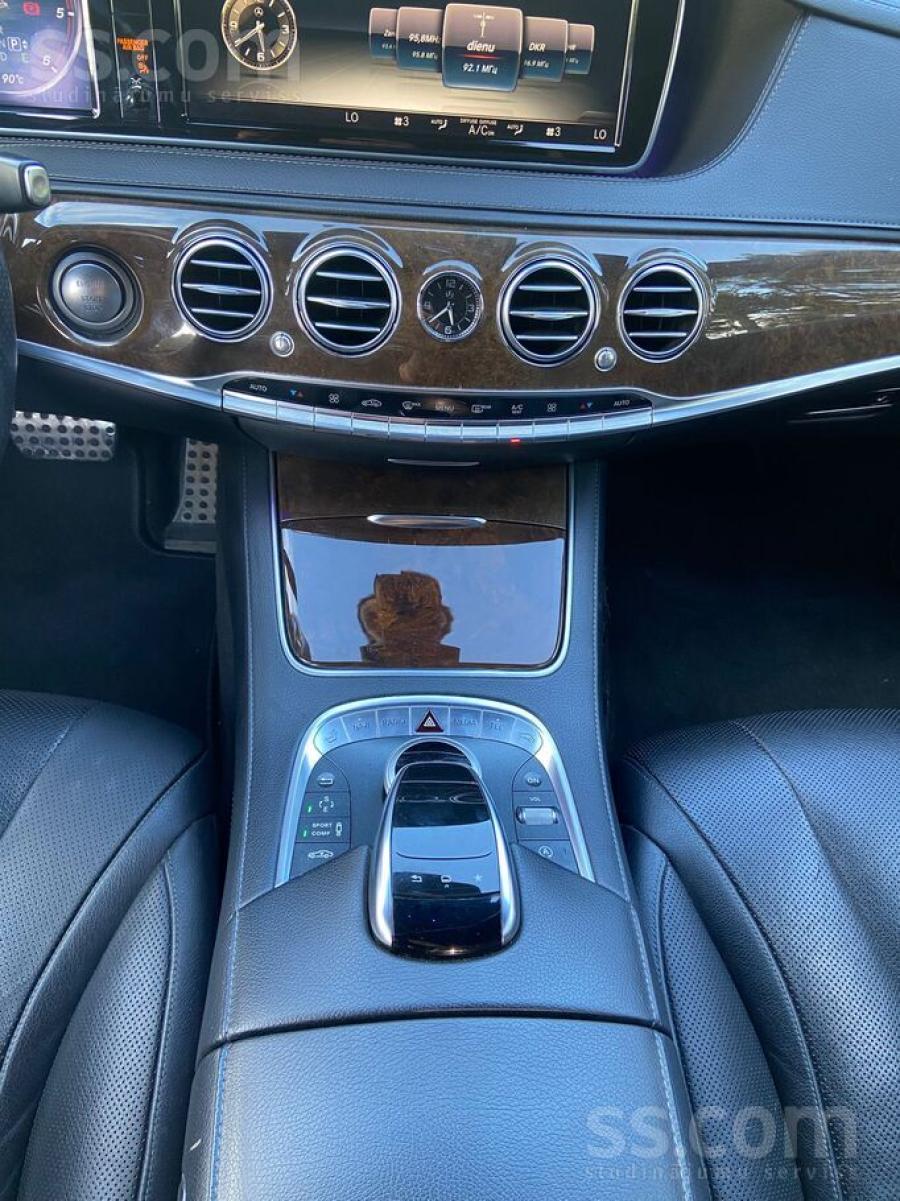 Melns Mercedes-Benz S 350 2015 Jēkabpils, ar dzinēja tilpumu 3.00 L un nobraukumu 378 tūkst. km par 21500 €, foto 12 vietnē AUTOMOTO.COM.LV