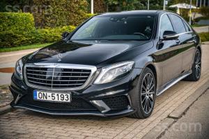 Black Mercedes-Benz S 350 2015 in Riga, with an engine capacity of 3.00 L and mileage of 264 thousand km for 19990 €, photo  on AUTOMOTO.COM.LV