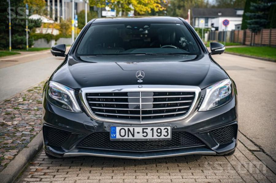Black Mercedes-Benz S 350 2015 in Riga, with an engine capacity of 3.00 L and mileage of 264 thousand km for 19990 €, photo 3 on AUTOMOTO.COM.LV