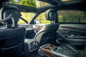 Black Mercedes-Benz S 350 2015 in Riga, with an engine capacity of 3.00 L and mileage of 264 thousand km for 19990 €, photo 11 on AUTOMOTO.COM.LV