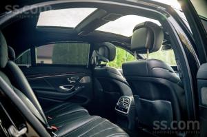 Black Mercedes-Benz S 350 2015 in Riga, with an engine capacity of 3.00 L and mileage of 264 thousand km for 19990 €, photo 16 on AUTOMOTO.COM.LV