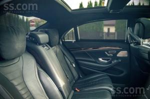 Black Mercedes-Benz S 350 2015 in Riga, with an engine capacity of 3.00 L and mileage of 264 thousand km for 19990 €, photo 17 on AUTOMOTO.COM.LV