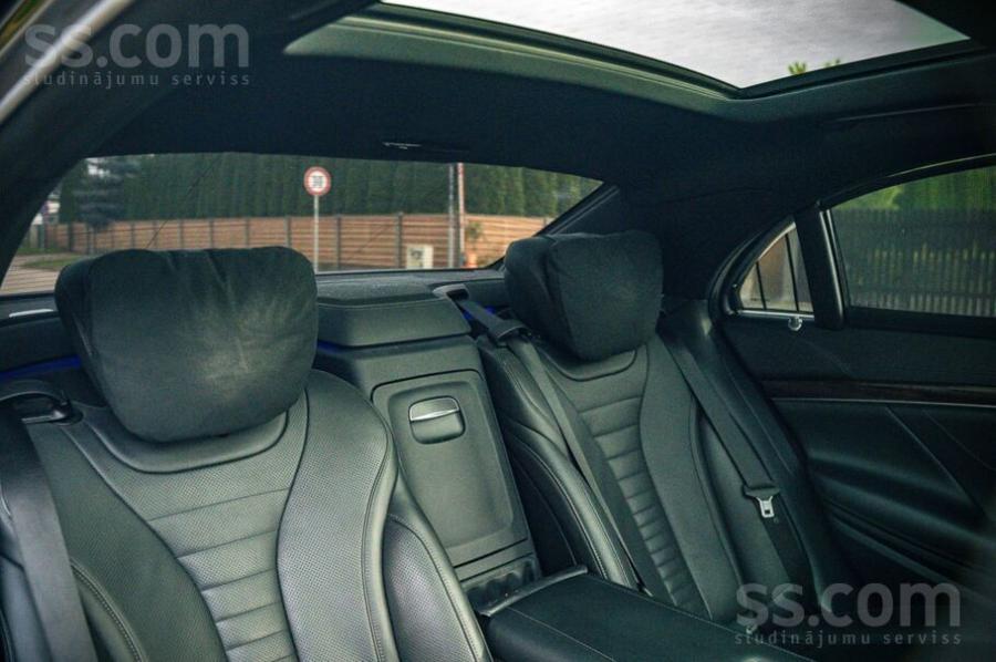 Black Mercedes-Benz S 350 2015 in Riga, with an engine capacity of 3.00 L and mileage of 264 thousand km for 19990 €, photo 21 on AUTOMOTO.COM.LV