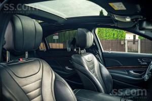 Black Mercedes-Benz S 350 2015 in Riga, with an engine capacity of 3.00 L and mileage of 264 thousand km for 19990 €, photo 23 on AUTOMOTO.COM.LV