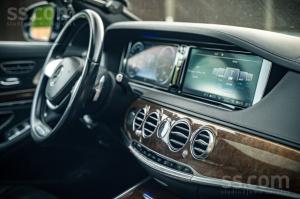 Black Mercedes-Benz S 350 2015 in Riga, with an engine capacity of 3.00 L and mileage of 264 thousand km for 19990 €, photo 24 on AUTOMOTO.COM.LV
