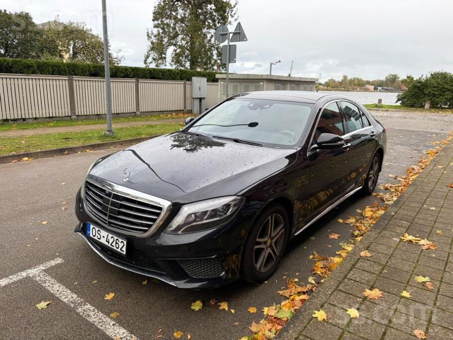 Black Mercedes-Benz S 350 2015 in Riga, with an engine capacity of 3.00 L and mileage of 254 thousand km for 19900 €, photo 1 on AUTOMOTO.COM.LV