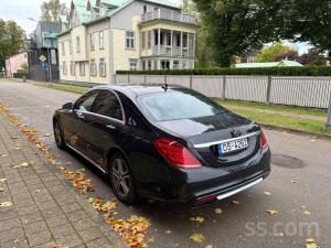 Black Mercedes-Benz S 350 2015 in Riga, with an engine capacity of 3.00 L and mileage of 254 thousand km for 19900 €, photo 5 on AUTOMOTO.COM.LV
