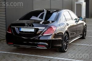 Black Mercedes-Benz S 350 2016 in Riga, with an engine capacity of 3.00 L and mileage of 168 thousand km for 37900 €, photo 2 on AUTOMOTO.COM.LV