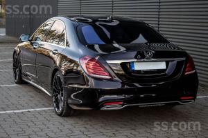 Black Mercedes-Benz S 350 2016 in Riga, with an engine capacity of 3.00 L and mileage of 168 thousand km for 37900 €, photo 4 on AUTOMOTO.COM.LV