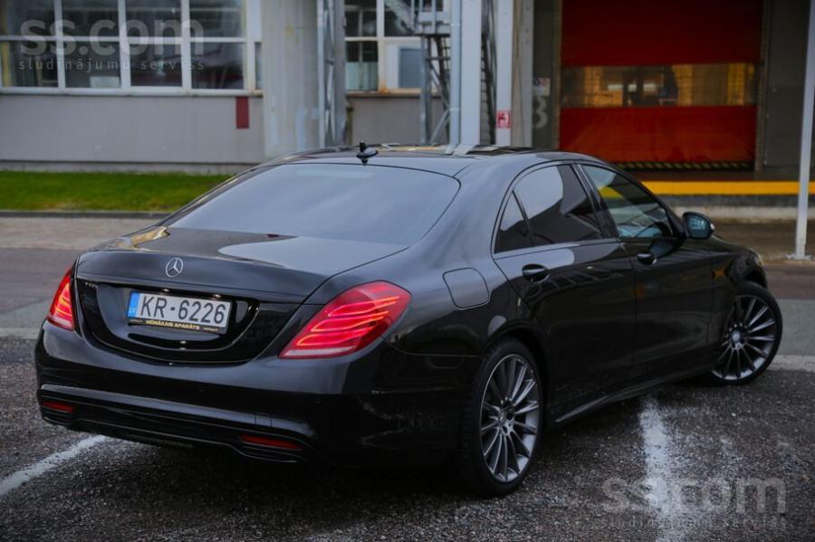 Black Mercedes-Benz S 350 2016 in Riga, with an engine capacity of 3.00 L and mileage of 300 thousand km for 27995 €, photo 30 on AUTOMOTO.COM.LV