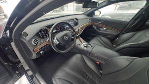 Black Mercedes-Benz S 350 2016 in Vilnius, with an engine capacity of 3.00 L and mileage of 250 thousand km for 19900 €, photo 12 on AUTOMOTO.COM.LV