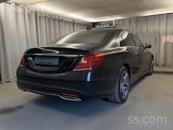Black Mercedes-Benz S 350 2016 in Riga, with an engine capacity of 3.00 L and mileage of 285 thousand km for 26990 €, photo 4 on AUTOMOTO.COM.LV