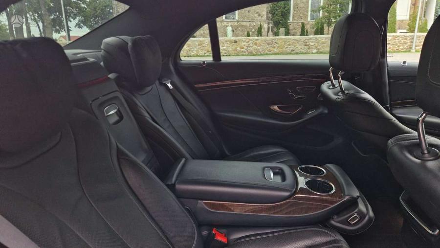 Black Mercedes-Benz S 350 2016 in Vilnius, with an engine capacity of 2.99 L and mileage of 280 thousand km for 22500 €, photo 15 on AUTOMOTO.COM.LV