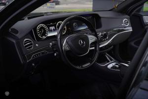Black Mercedes-Benz S 350 2016 in Vilnius, with an engine capacity of 2.99 L and mileage of 293 thousand km for 27000 €, photo 8 on AUTOMOTO.COM.LV