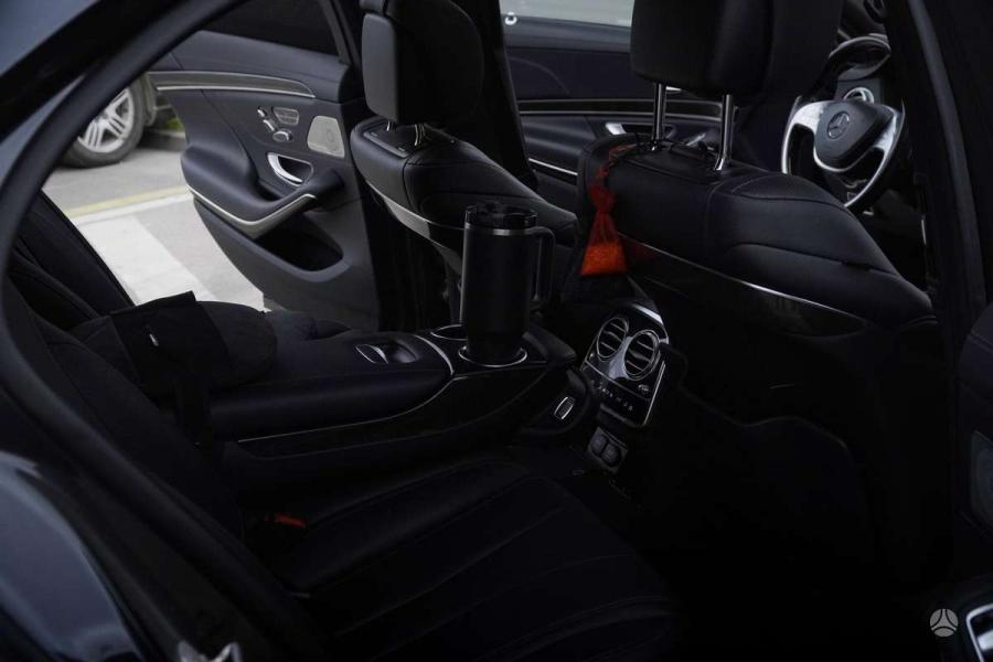 Black Mercedes-Benz S 350 2016 in Vilnius, with an engine capacity of 2.99 L and mileage of 293 thousand km for 27000 €, photo 16 on AUTOMOTO.COM.LV