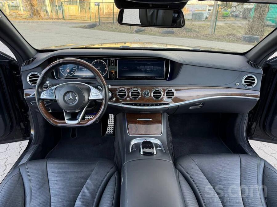 Black Mercedes-Benz S 350 2017 in Riga, with an engine capacity of 3.00 L and mileage of 0 thousand km for 26500 €, photo 12 on AUTOMOTO.COM.LV
