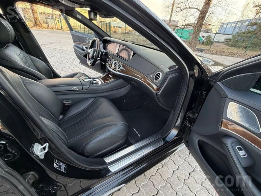 Black Mercedes-Benz S 350 2017 in Riga, with an engine capacity of 3.00 L and mileage of 0 thousand km for 26500 €, photo 20 on AUTOMOTO.COM.LV