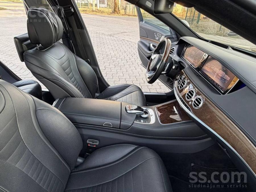 Black Mercedes-Benz S 350 2017 in Riga, with an engine capacity of 3.00 L and mileage of 0 thousand km for 26500 €, photo 21 on AUTOMOTO.COM.LV