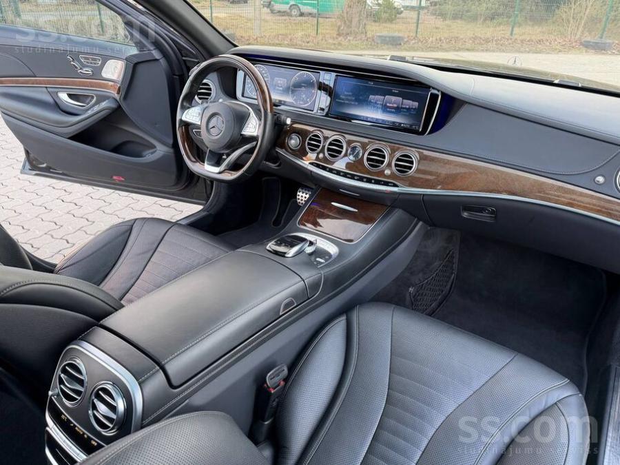 Black Mercedes-Benz S 350 2017 in Riga, with an engine capacity of 3.00 L and mileage of 0 thousand km for 26500 €, photo 23 on AUTOMOTO.COM.LV