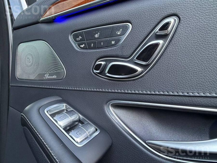 Black Mercedes-Benz S 350 2017 in Riga, with an engine capacity of 3.00 L and mileage of 0 thousand km for 26500 €, photo 27 on AUTOMOTO.COM.LV