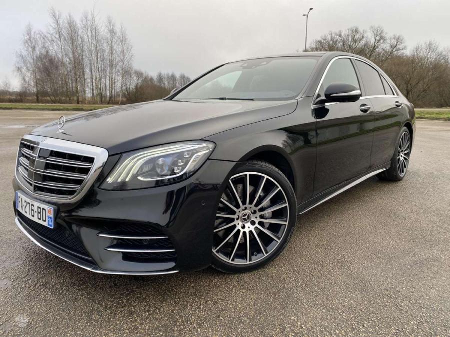 Black Mercedes-Benz S 350 2018 in Taurage, with an engine capacity of 2.93 L and mileage of 188 thousand km for 37800 €, photo 1 on AUTOMOTO.COM.LV
