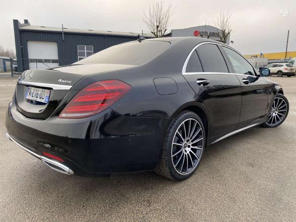 Black Mercedes-Benz S 350 2018 in Taurage, with an engine capacity of 2.93 L and mileage of 188 thousand km for 37800 €, photo 4 on AUTOMOTO.COM.LV