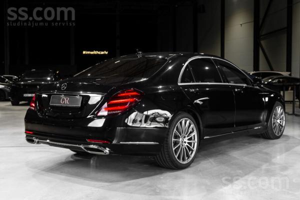 Black Mercedes-Benz S 350 2018 in Riga, with an engine capacity of 3.00 L and mileage of 270 thousand km for 33000 €, photo 4 on AUTOMOTO.COM.LV