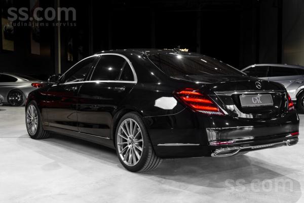 Black Mercedes-Benz S 350 2018 in Riga, with an engine capacity of 3.00 L and mileage of 270 thousand km for 33000 €, photo 6 on AUTOMOTO.COM.LV