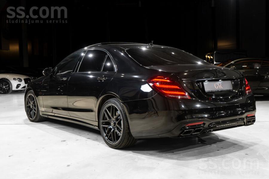 Black Mercedes-Benz S 350 2020 in Riga, with an engine capacity of 3.00 L and mileage of 47 thousand km for 67000 €, photo 6 on AUTOMOTO.COM.LV