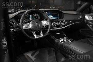Black Mercedes-Benz S 350 2020 in Riga, with an engine capacity of 3.00 L and mileage of 47 thousand km for 67000 €, photo 11 on AUTOMOTO.COM.LV