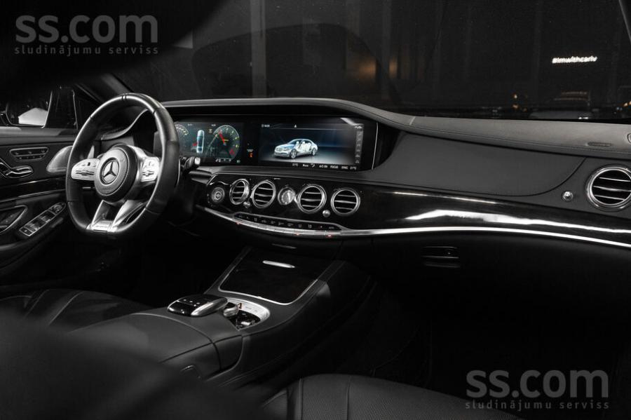 Melns Mercedes-Benz S 350 2020 Rīga, ar dzinēja tilpumu 3.00 L un nobraukumu 47 tūkst. km par 66000 €, foto 14 vietnē AUTOMOTO.COM.LV