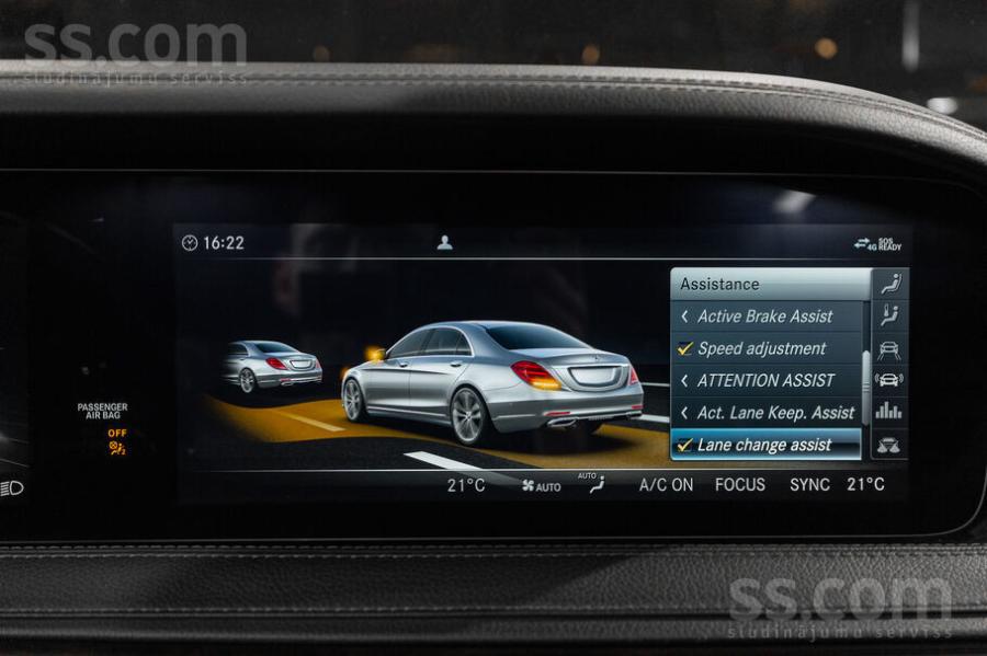 Melns Mercedes-Benz S 350 2020 Rīga, ar dzinēja tilpumu 3.00 L un nobraukumu 47 tūkst. km par 66000 €, foto 33 vietnē AUTOMOTO.COM.LV