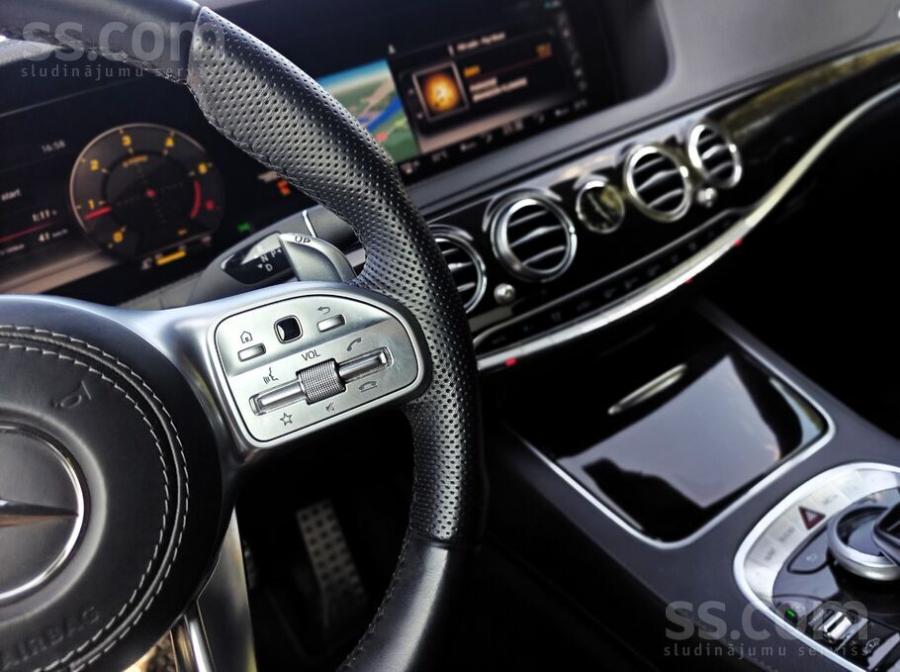 Melns Mercedes-Benz S 350 2020 Rīga, ar dzinēja tilpumu 2.90 L un nobraukumu 51 tūkst. km par 59990 €, foto 16 vietnē AUTOMOTO.COM.LV