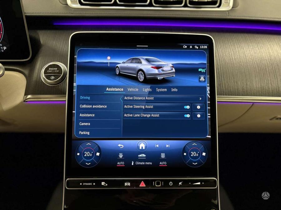 Black Mercedes-Benz S 350 2021 in Vilnius, with an engine capacity of 2.93 L and mileage of 184 thousand km for 61500 €, photo 25 on AUTOMOTO.COM.LV