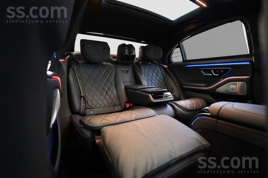 Melns Mercedes-Benz S 350 2025 Rīga, ar dzinēja tilpumu 3.00 L un nobraukumu 32 tūkst. km par 101900 €, foto 10 vietnē AUTOMOTO.COM.LV