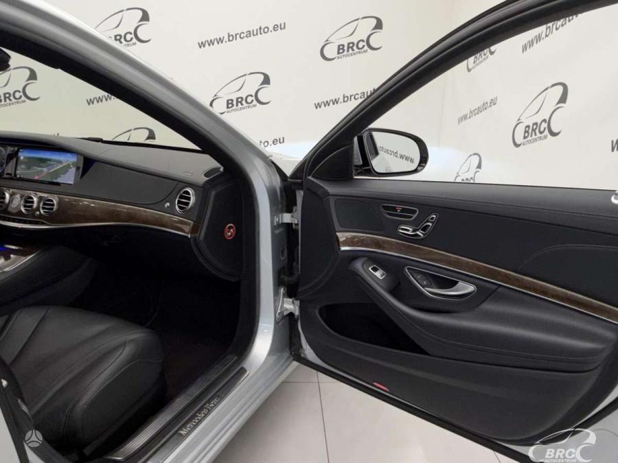 Grey Mercedes-Benz S 350 2014 in Vilnius, with an engine capacity of 2.99 L and mileage of 216 thousand km for 22500 €, photo 9 on AUTOMOTO.COM.LV