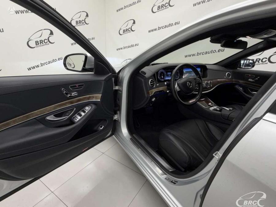 Grey Mercedes-Benz S 350 2014 in Vilnius, with an engine capacity of 2.99 L and mileage of 216 thousand km for 22500 €, photo 20 on AUTOMOTO.COM.LV