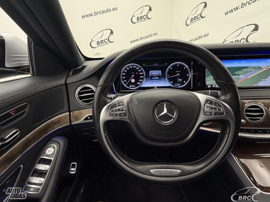 Pelēks Mercedes-Benz S 350 2014 Avižieniai, ar dzinēja tilpumu 3.00 L un nobraukumu 216 tūkst. km par 22500 €, foto 28 vietnē AUTOMOTO.COM.LV