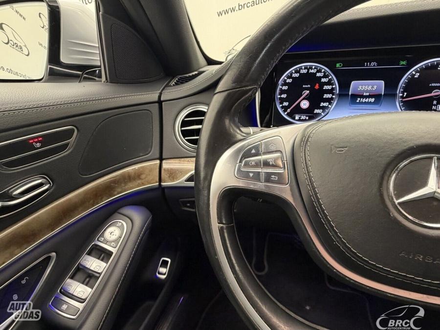 Pelēks Mercedes-Benz S 350 2014 Avižieniai, ar dzinēja tilpumu 3.00 L un nobraukumu 216 tūkst. km par 22500 €, foto 30 vietnē AUTOMOTO.COM.LV