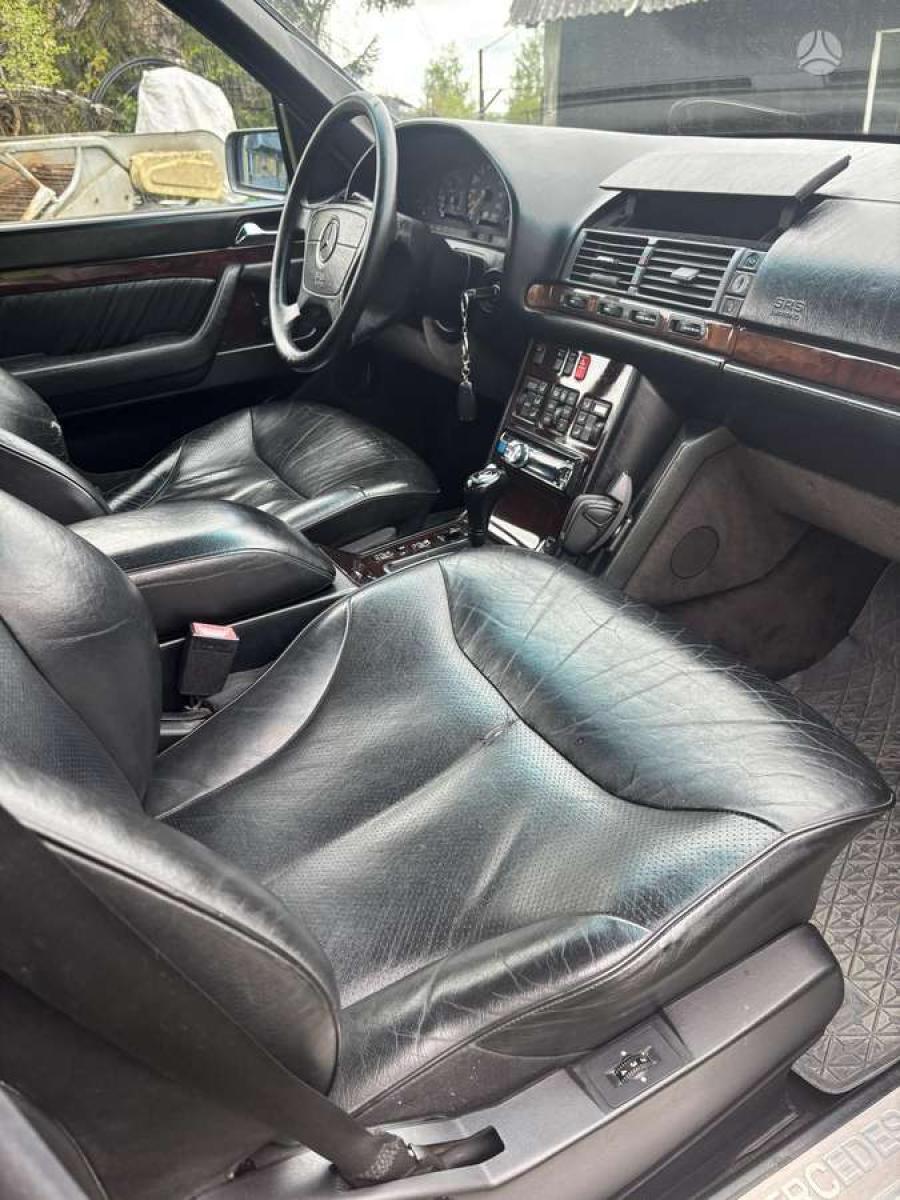 Grey Mercedes-Benz S 350 1995 in Alytus, with an engine capacity of 3.45 L and mileage of 426 thousand km for 3800 €, photo 21 on AUTOMOTO.COM.LV