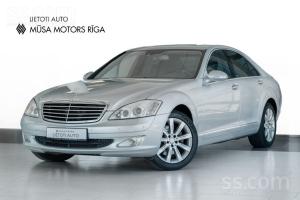 Grey Mercedes-Benz S 350 2007 in Riga, with an engine capacity of 3.50 L and mileage of 369 thousand km for 7900 €, photo  on AUTOMOTO.COM.LV