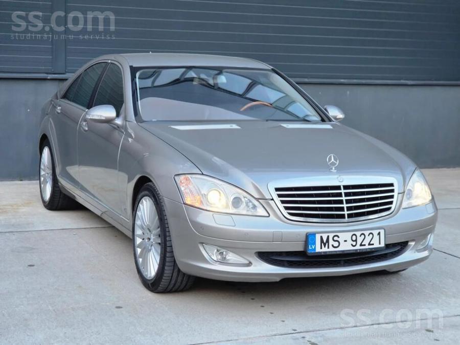 Grey Mercedes-Benz S 350 2007 in Riga, with an engine capacity of 3.50 L and mileage of 201 thousand km for 8600 €, photo 5 on AUTOMOTO.COM.LV
